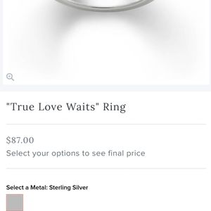 James Avery | Jewelry | True Love Waits James Avery Promise Ring | Poshmark